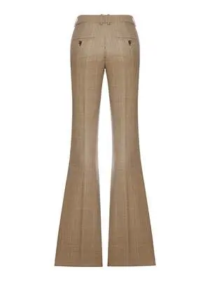Saint Laurent Prince Of Wales Flared Trousers - Multicolor
