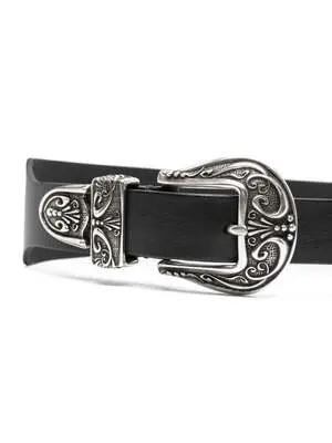 GOLDEN GOOSE Double Buckle Leather Belt