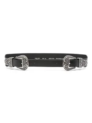GOLDEN GOOSE GOLDEN GOOSE Double Buckle Leather Belt Multicolor