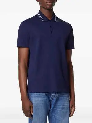 Versace Embroidered Cotton Polo Shirt