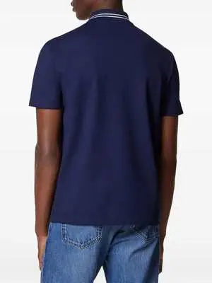 Versace Embroidered Cotton Polo Shirt