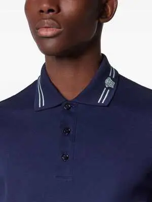 Versace Embroidered Cotton Polo Shirt