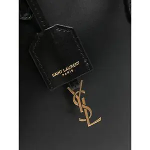 Saint Laurent Smooth Leather Tote - Black