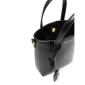 Saint Laurent Smooth Leather Tote - Black