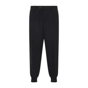 LANVIN Virgin Wool Track Pants - Black