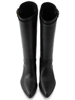 Prada Leather Stivali - Black