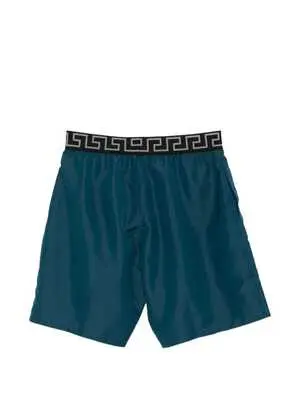 Versace Swim Shorts With Graphic Waistband