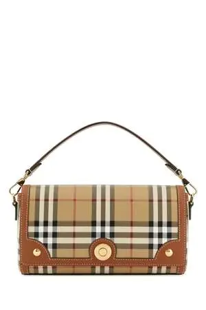 Burberry Printed Canvas And Leather Note Handbag - Multicolor