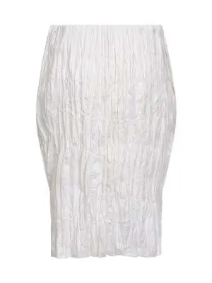 TOTEME Crinkled Linen Pencil Skirt - Multicolor