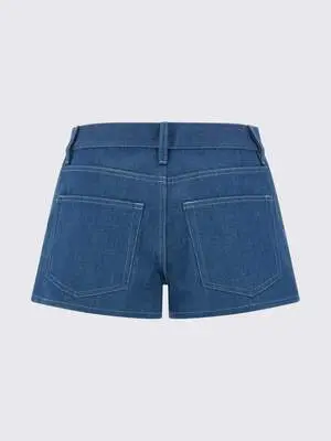 Gucci Cotton Shorts With Horsebit - Blue