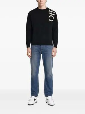 Off-White Vertical Bookish Knit Crewneck