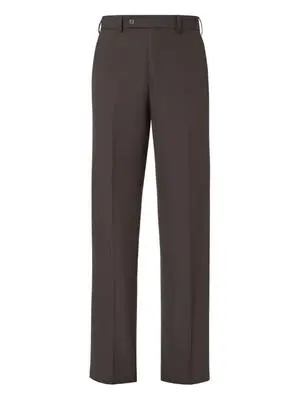 Fendi Cigarette Wool Trousers - Brown