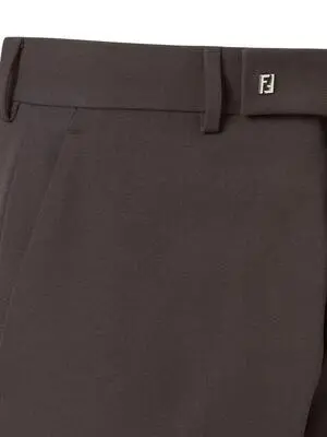 Fendi Cigarette Wool Trousers - Brown