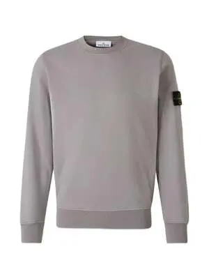 Stone Island Compass Logo Crew-neck Sweatshirt - Gray