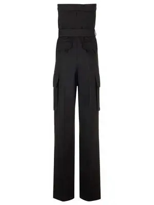 Saint Laurent Cassandre Bustier Jumpsuit - Black