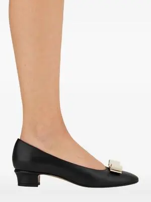 FERRAGAMO Vara 2.0 Smooth Leather Décollet - Black