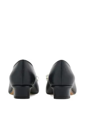 FERRAGAMO Vara 2.0 Smooth Leather Décollet - Black