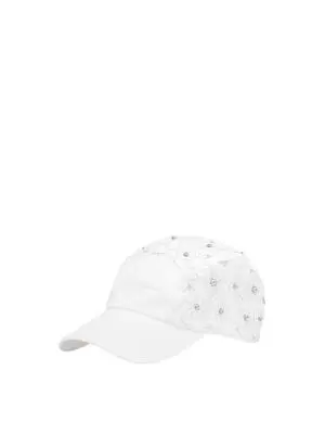 Dolce & Gabbana Drill Baseball Cap With Rhinestones - White