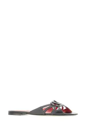 Valentino Garavani Laser Cut Flat Slippers - Multicolor