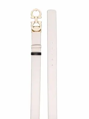 FERRAGAMO Hammered Leather Reversible Gancini Belt