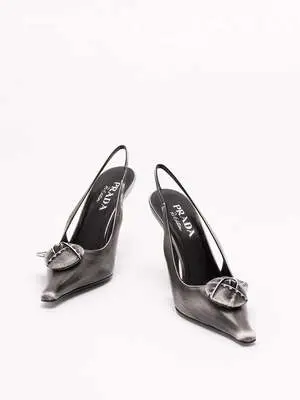 Prada Leather Slingback Pumps - Multicolor