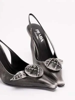 Prada Leather Slingback Pumps - Multicolor