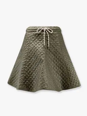 Moncler Quilted Nylon Skirt - Green