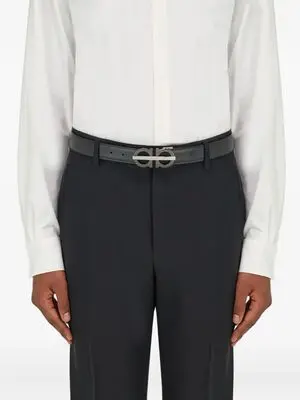 FERRAGAMO Gancini Smooth Leather Reversible Belt
