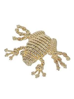 Loewe Metal Frog Brooch - Multicolor