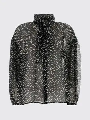 Max Mara Polka Dot Silk Blend Shirt - Black