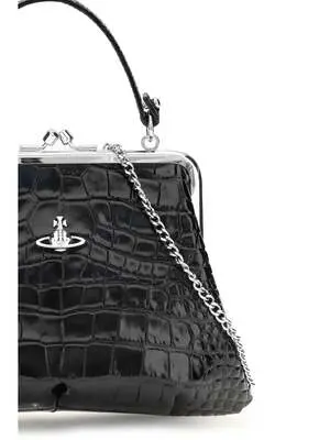 VIVIENNE WESTWOOD Granny Frame Crocodile Effect Handbag