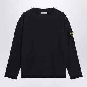 Stone Island Navy Crater Neck Jumper - Blue