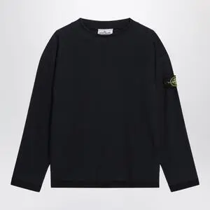 Stone Island Navy Crater Neck Jumper - Blue
