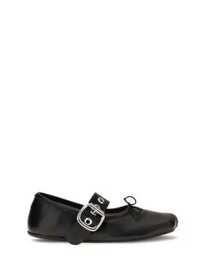 VIVIENNE WESTWOOD Alice Leather Ballerinas - Black