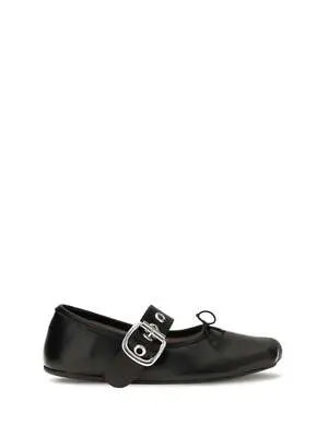 VIVIENNE WESTWOOD Alice Leather Ballerinas - Black