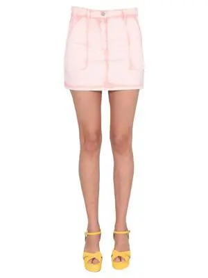 Alberta Ferretti Miniskirt With Degraded Print - Pink