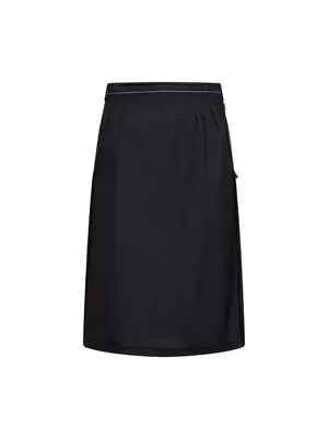 MAISON MARGIELA Charcoal Wool Reversed Midi Skirt - Multicolor