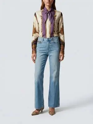 Gucci Golden Equestrian Silk Shirt - Multicolor
