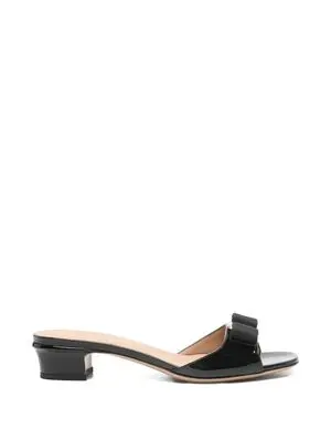 FERRAGAMO Leather Mule - Black