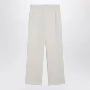 Max Mara Ivory Straight-leg Trousers