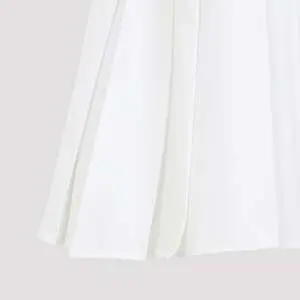 JIL SANDER Sleeveless A-line Pleated Top - White