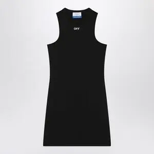 Off-White Mini Dress With Logo - Black