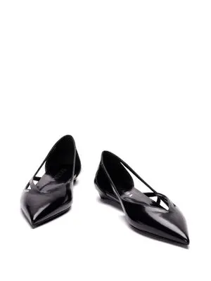Prada Brushed Leather Ballerinas