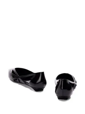 Prada Brushed Leather Ballerinas