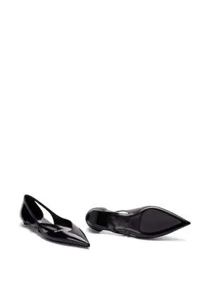 Prada Brushed Leather Ballerinas