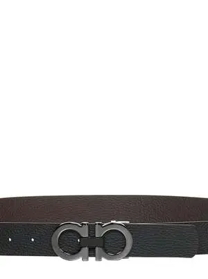 FERRAGAMO Reversible Gancini Leather Belt