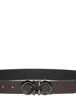 FERRAGAMO Reversible Gancini Leather Belt