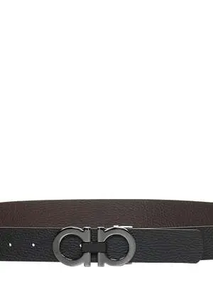 FERRAGAMO Reversible Leather Belt - Multicolor