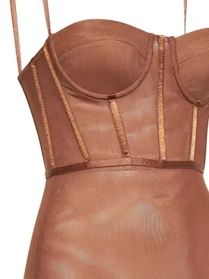 Zimmermann Stretch Mesh Corset Bodysuit - Multicolor
