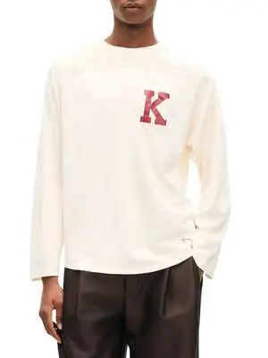 Kenzo Varsity’ Long-sleeve Cotton T-shirt